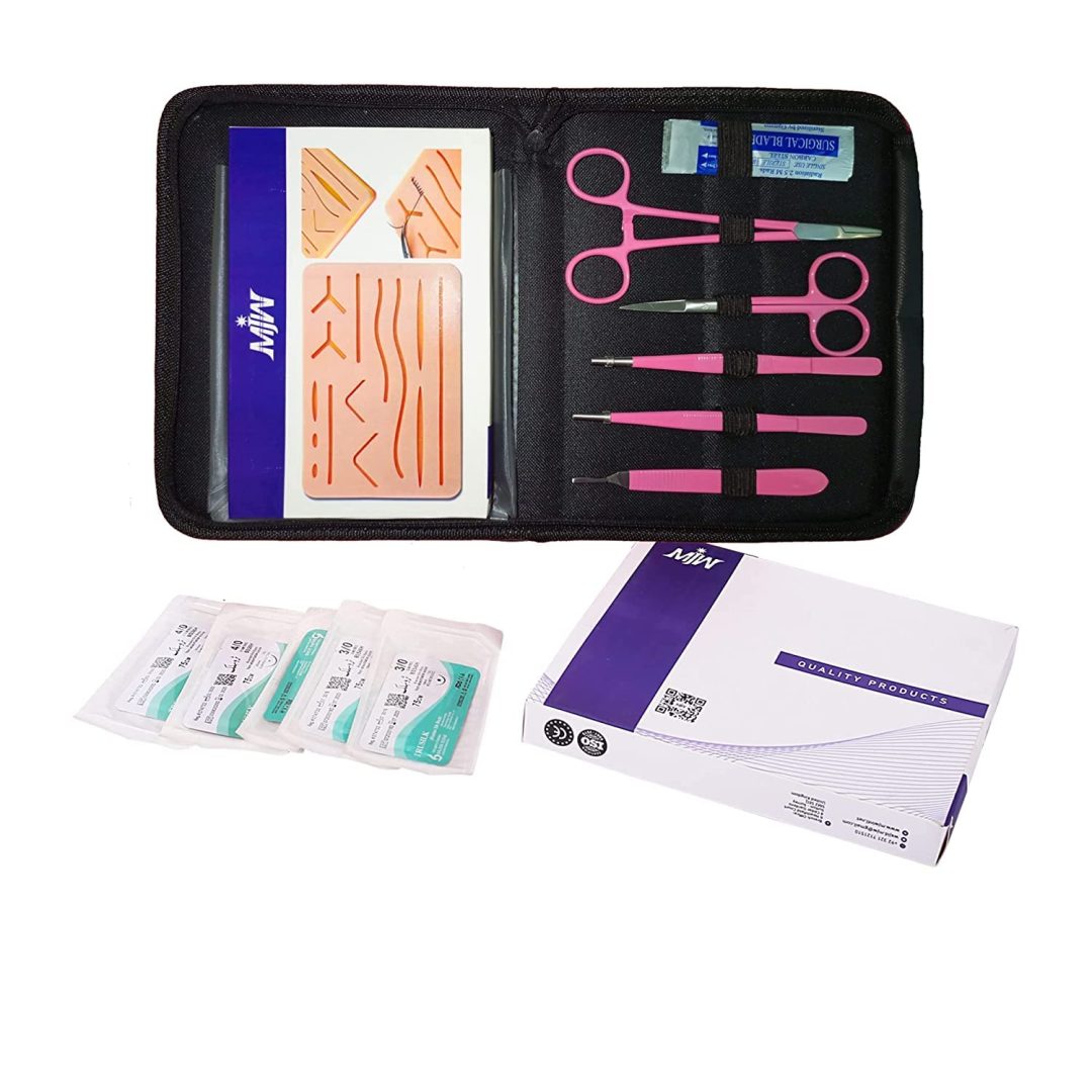 Buy Pink Suture Practice Kit –14 Wound Pad & Tools | MJW DE